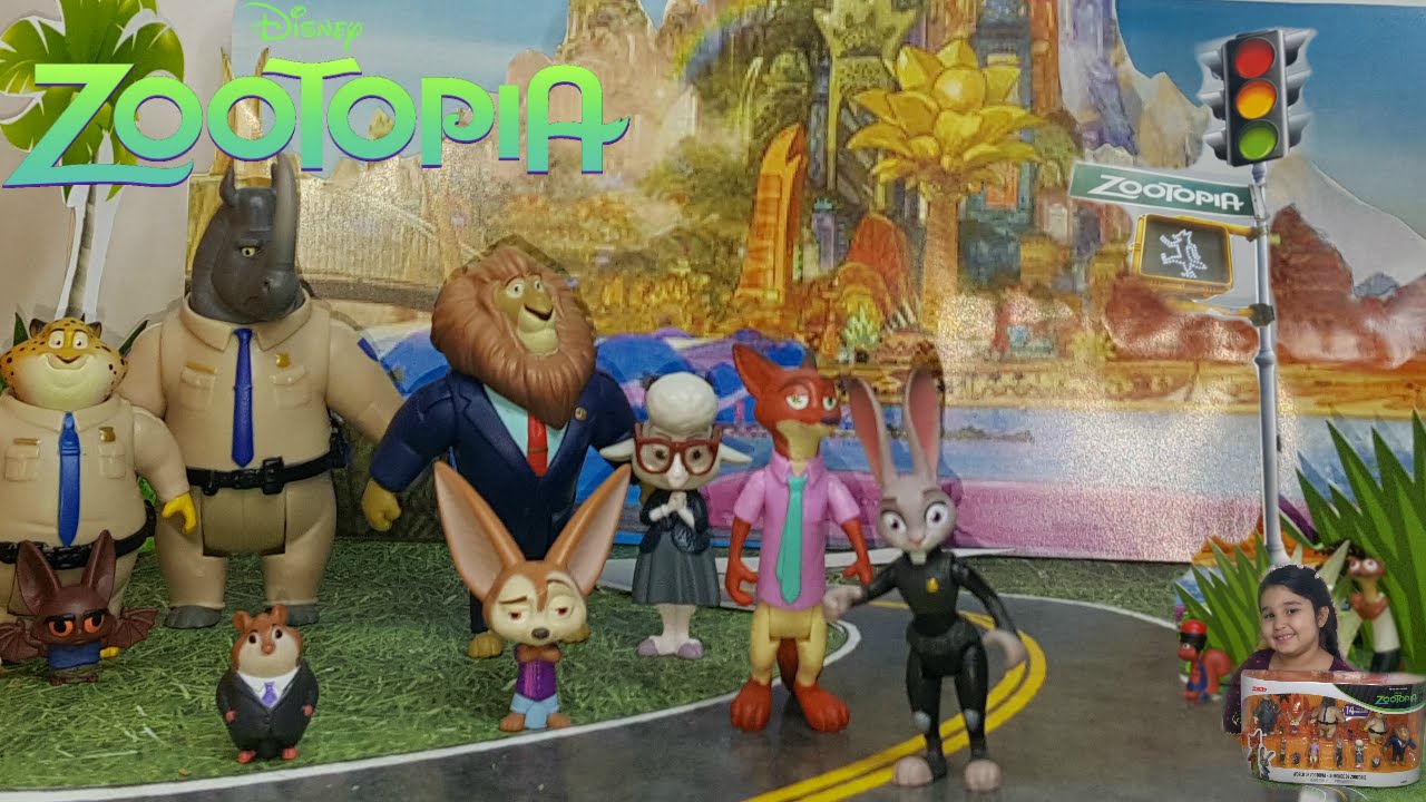 Disney Zootopia Movie Toy Review | World of Zootopia Character Set Toy ...
