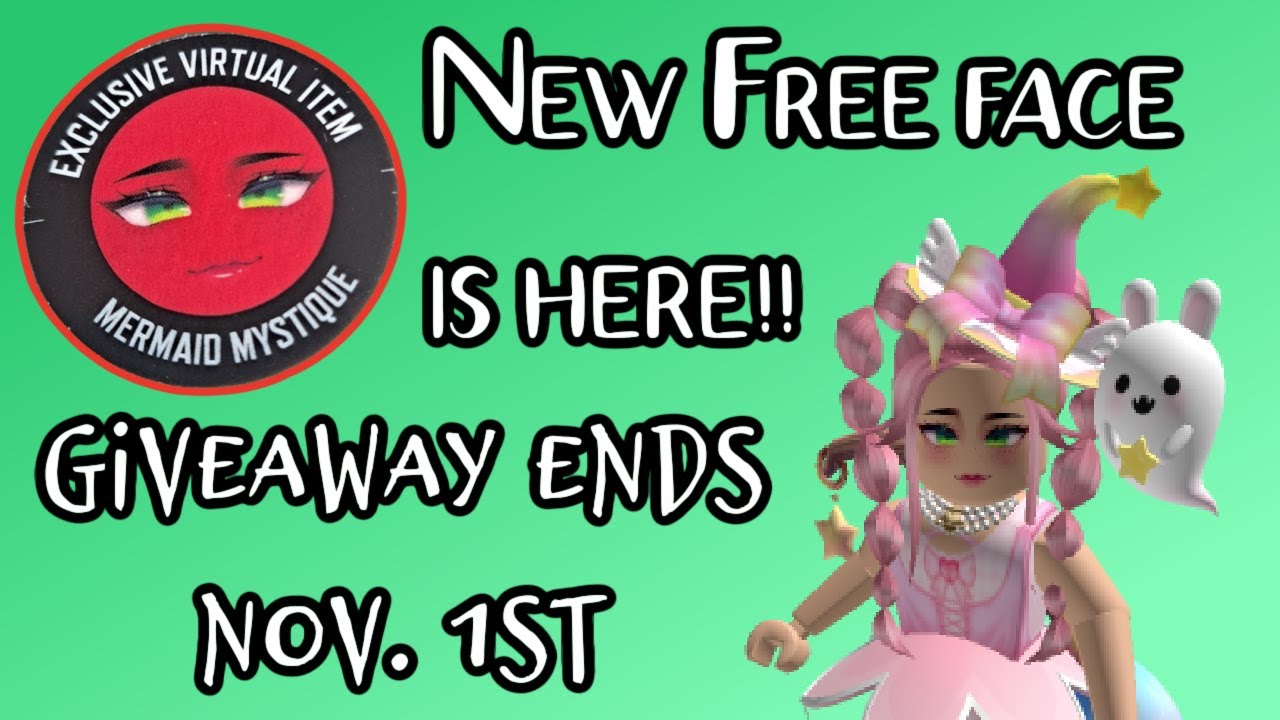 Free Mermaid Mystique Face Code Roblox Giveaway - YouTube
