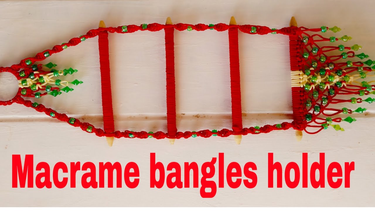 Macrame bangles holder #design2 - YouTube