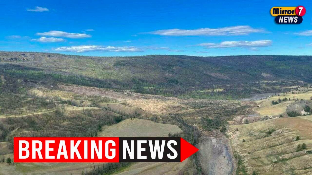 Massive B.C. Landslide Threatens River Blockage - YouTube