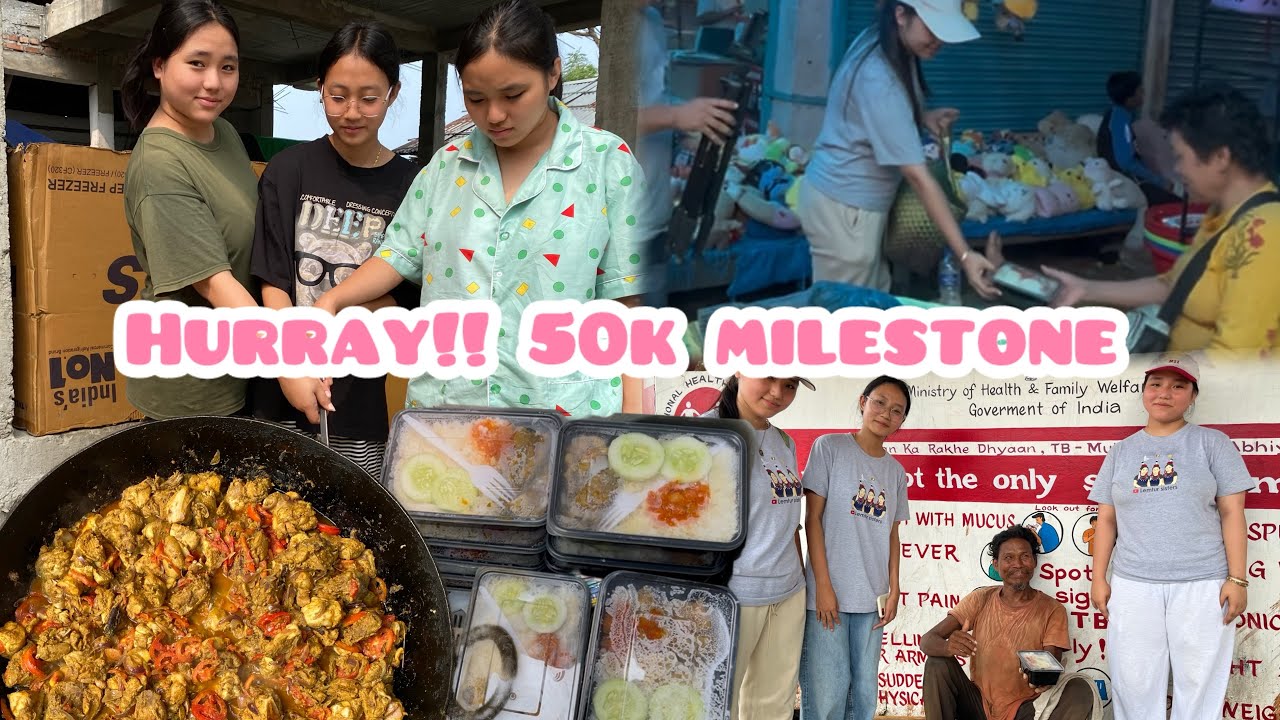 Celebrating 50k in a different beat/Distributing food packet/ Mother's ...