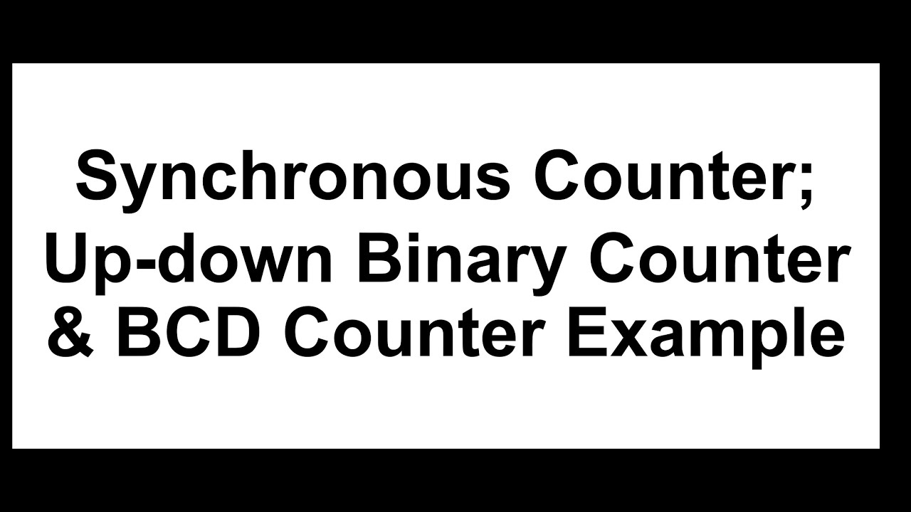 (Docceptor 디지털논리회로 6-4) Synchronous counter (Up-down binary counter와 ...