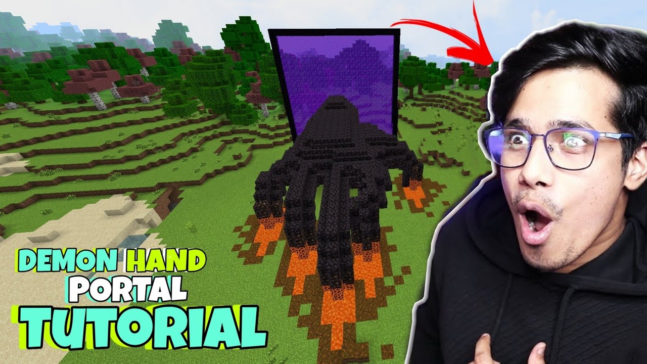 HOW TO BUILD🔥DEMON HAND NETHER PROTAL🤯 Like @GamerFleet @AnshuBisht ...