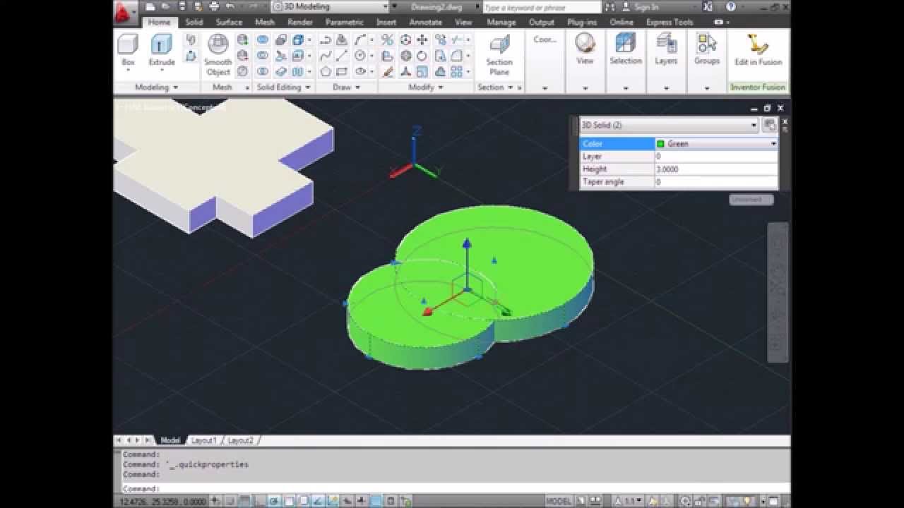 AutoCAD Tutorial How To Use Union Command YouTube AutoCAD Tutorial How To Use Union Command YouTube