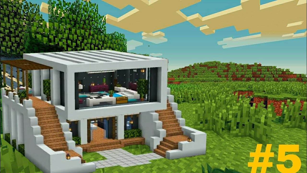 FINALLY I COLLECT ALL ITEMS REQUIRED FOR MY MODERN HOUSE | MINECRAFT #5 ...