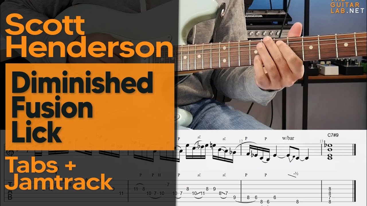 Scott Henderson Diminished Blues Fusion Lick - Tabs & Backing Track ...