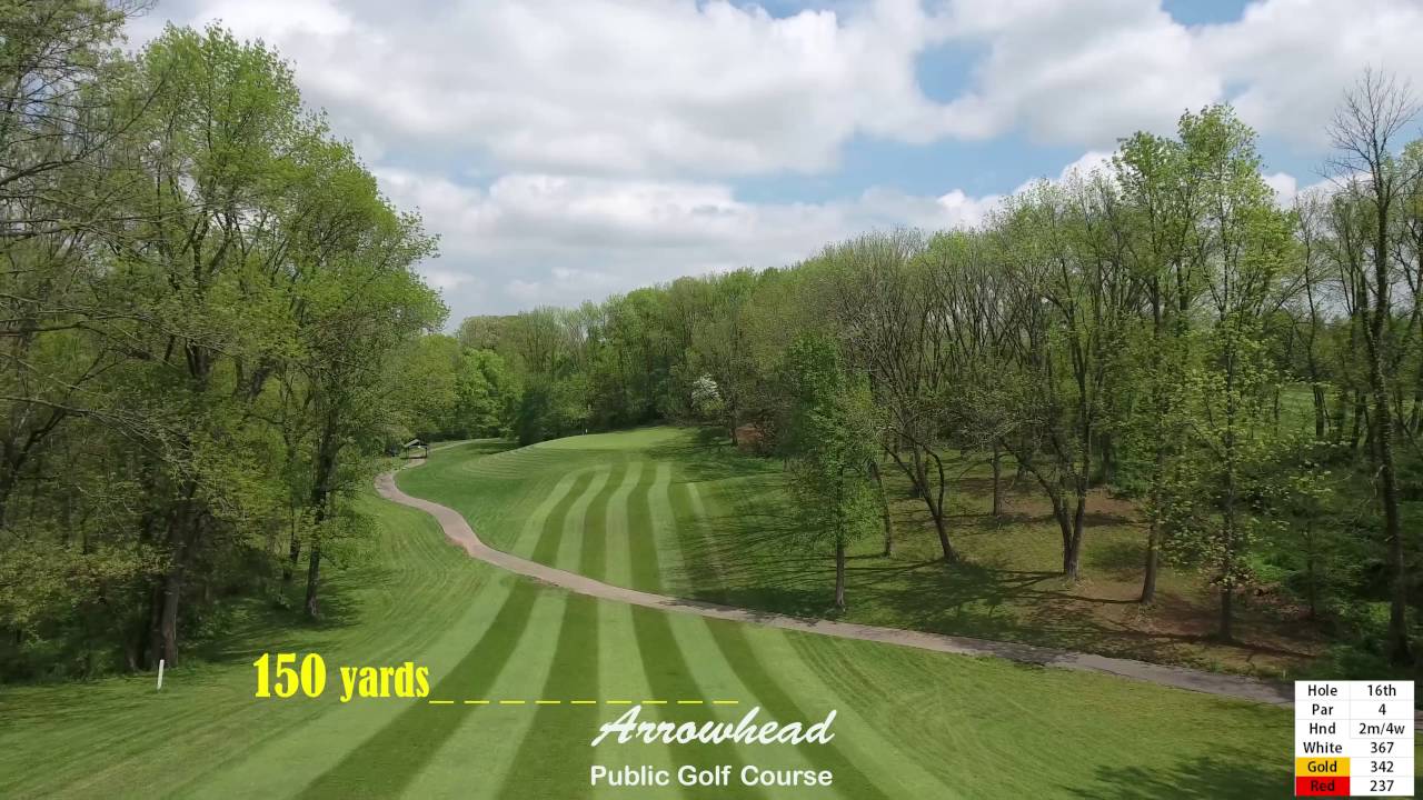 Arrowhead Golf Course flyover - 16h hole - YouTube