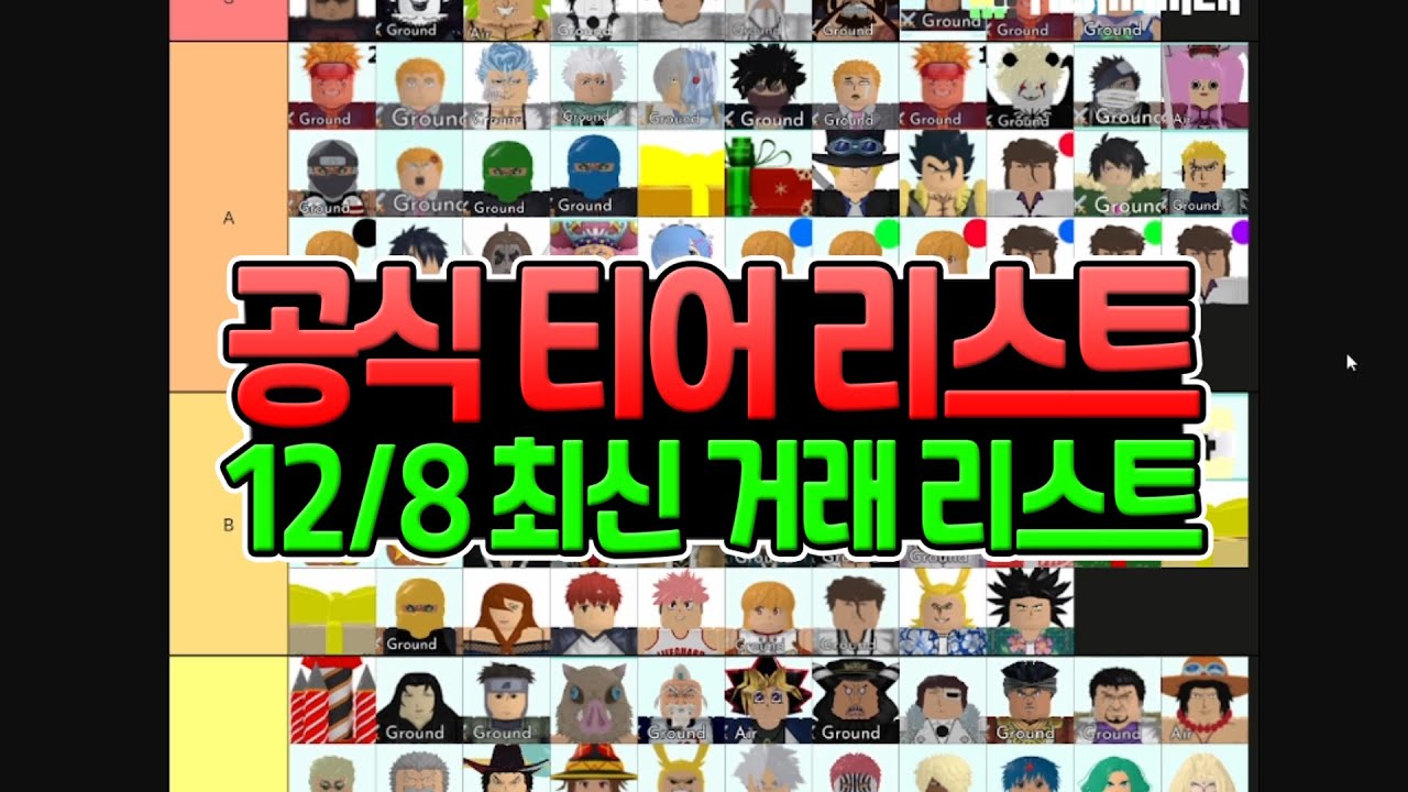 【로블록스 올스타 타워 디펜스】크리스마스 업데이트 캐릭 포함 12월 8일 💲최신 올스타 거래 티어 리스트💲 총정리 상시