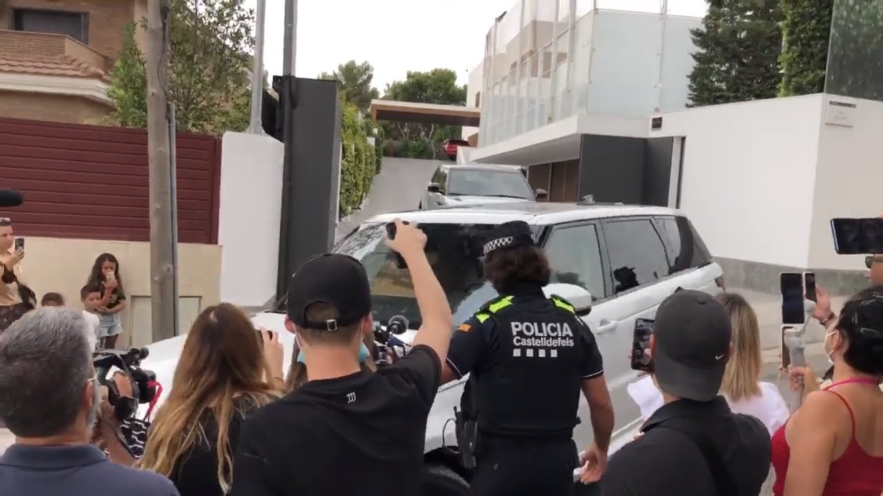 Watch: The moment Lionel Messi left his house in Castelldefels to ...
