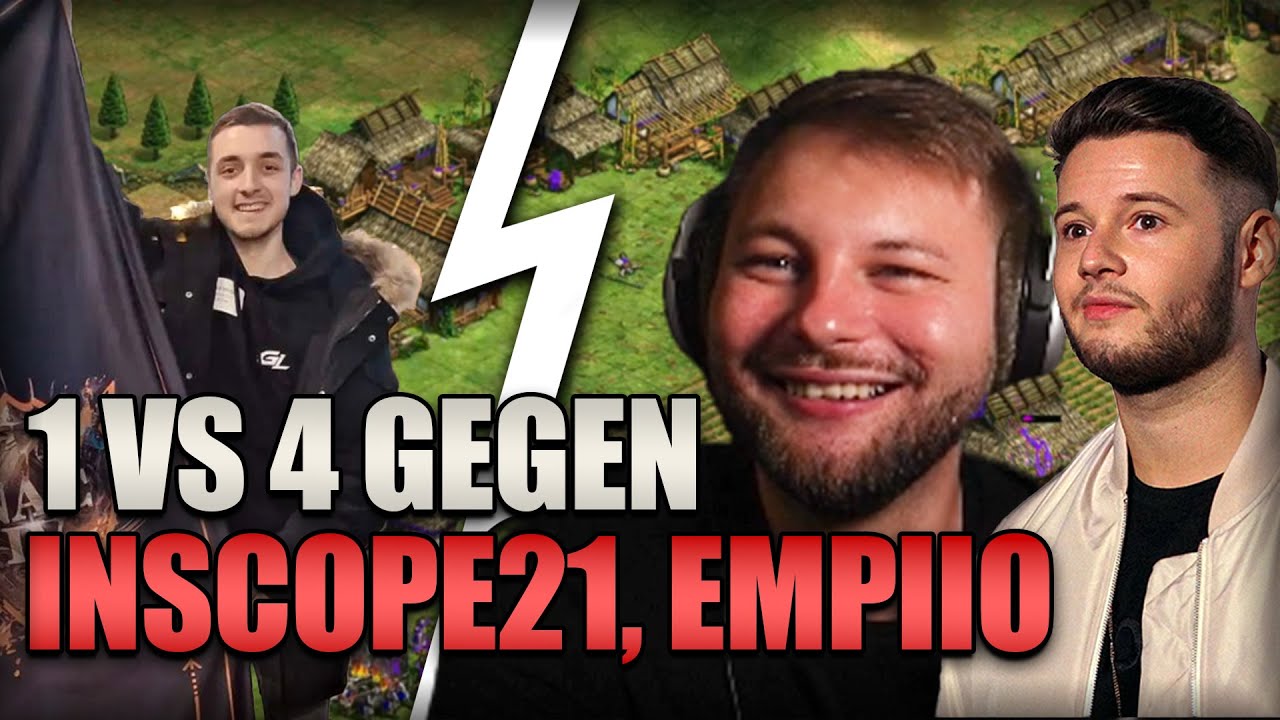 AoE2 PRO im 1vs4 gegen Inscope21, Empiio, MiZenT und Maxi! - YouTube