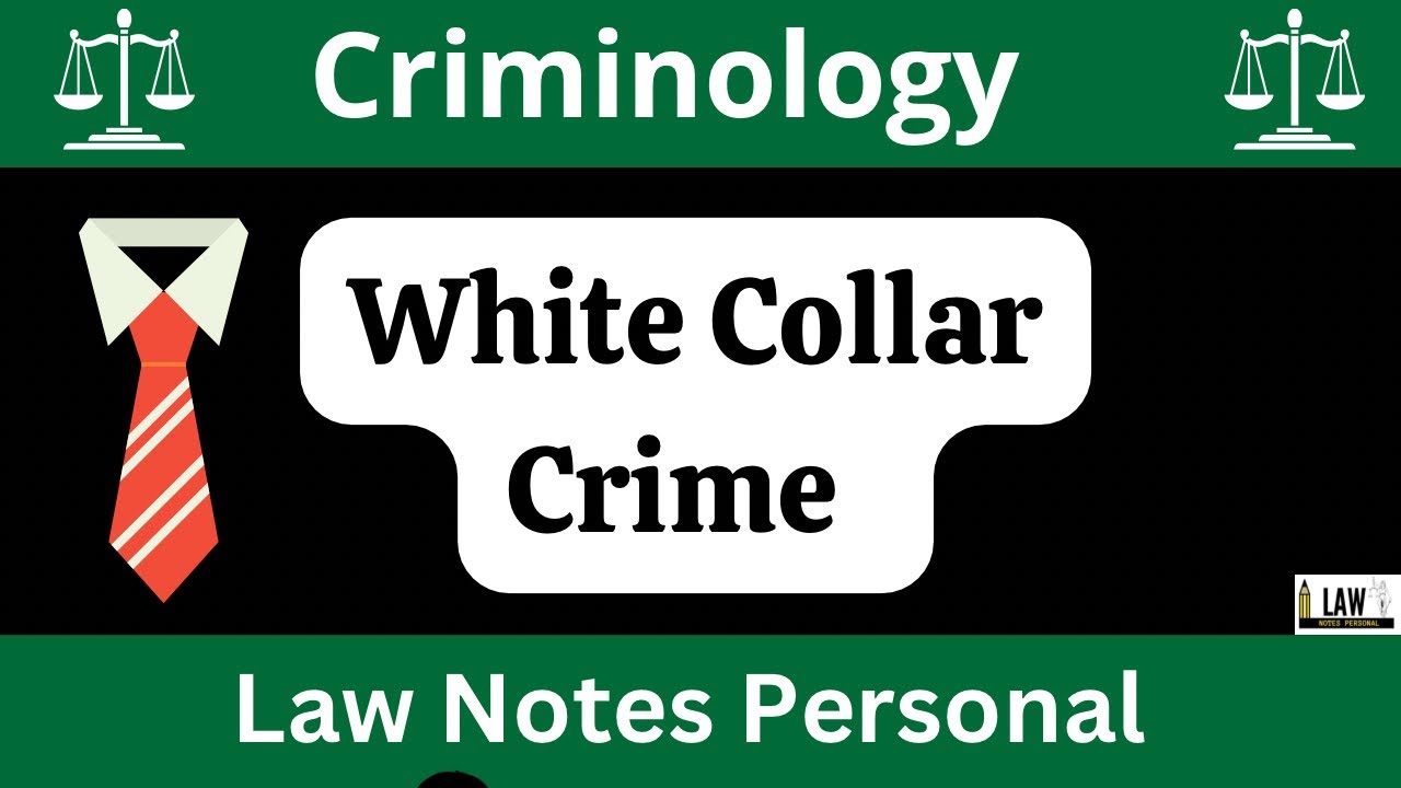 White Collar Crime In India- Criminology - YouTube