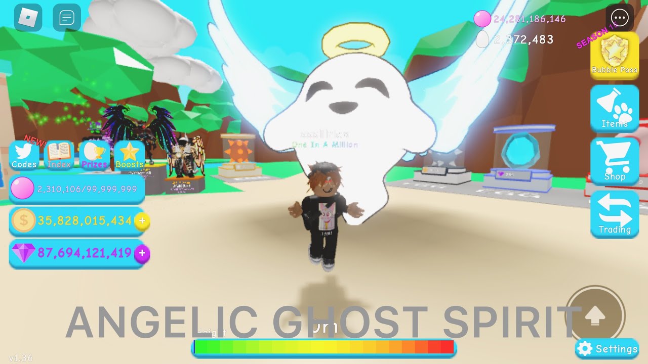 Trading For Angelic Ghost Spirit (Bubble (gum Simulator - YouTube