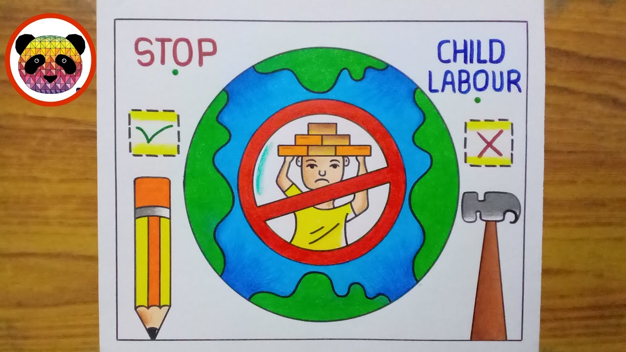 World Day Against Child Labour Drawing / Stop Child Labour Poster ...