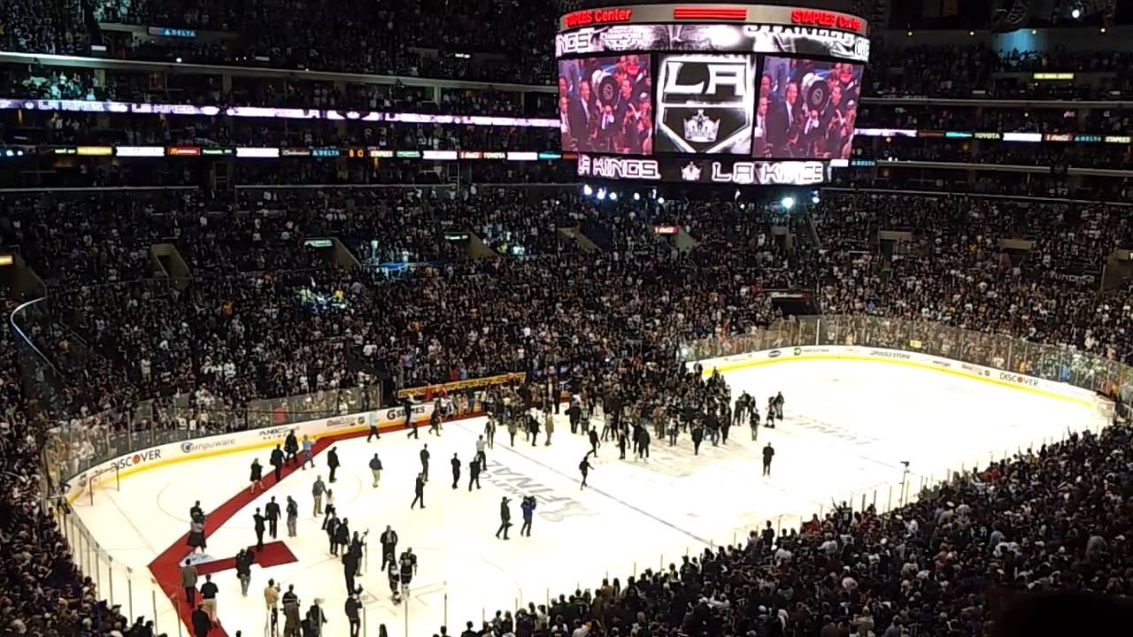 LA Kings vs NJ Devils Game 6 Postgame Celebration (Luc getting the SC ...