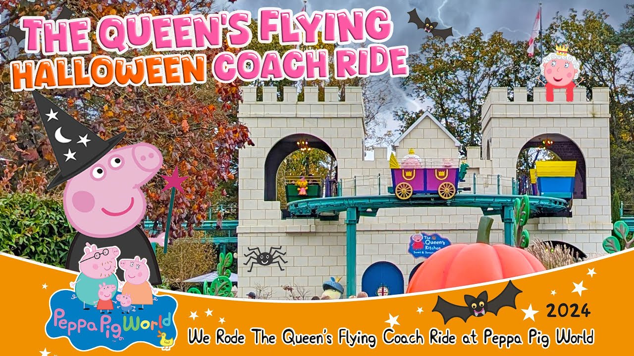 The Queen’s Flying Coach Ride | Halloween at PEPPA PIG WORLD (Nov 2024 ...