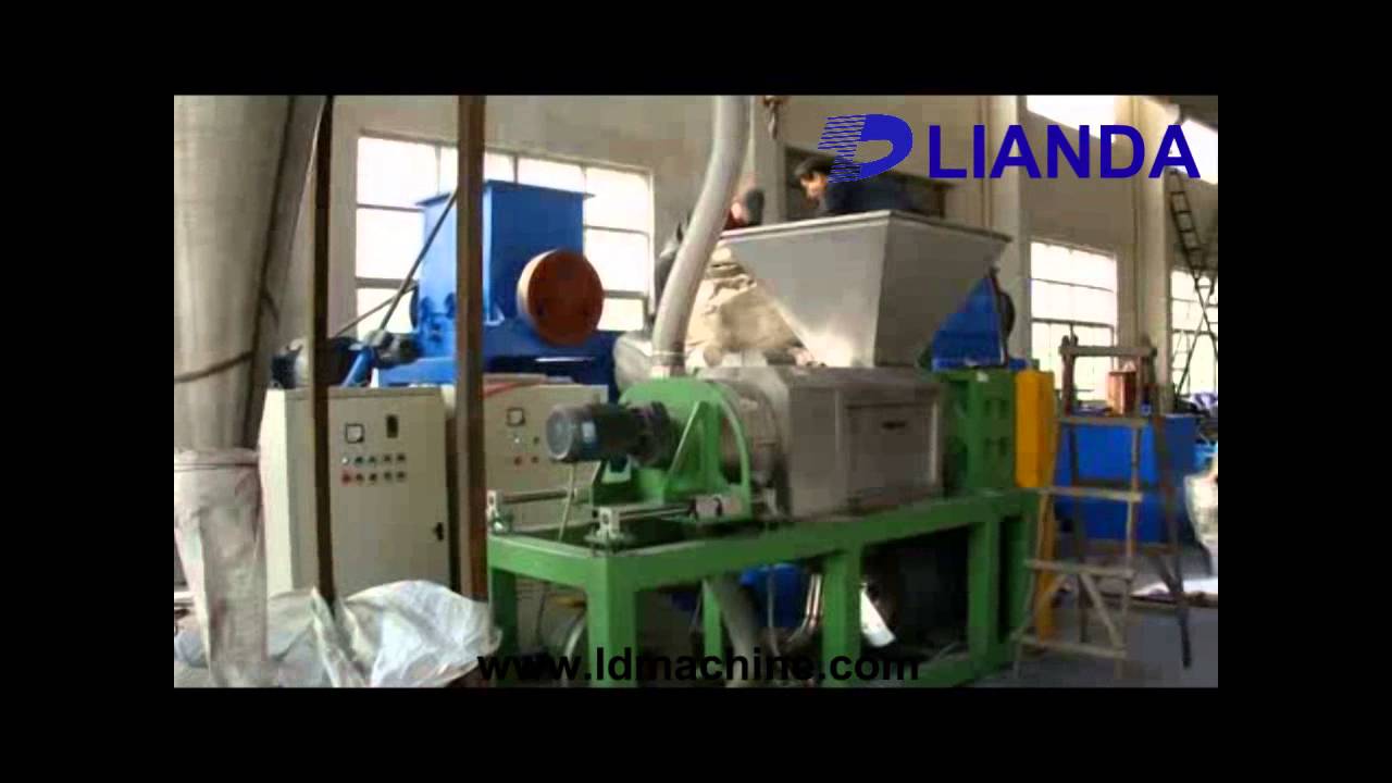 Plastic Film Squeezing and Pelletizing Machine - YouTube