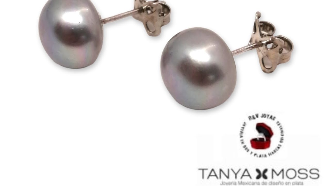 Aretes Broqueles Tanya Moss Modelo Perlas Originales Perlas 1.2 cm ...