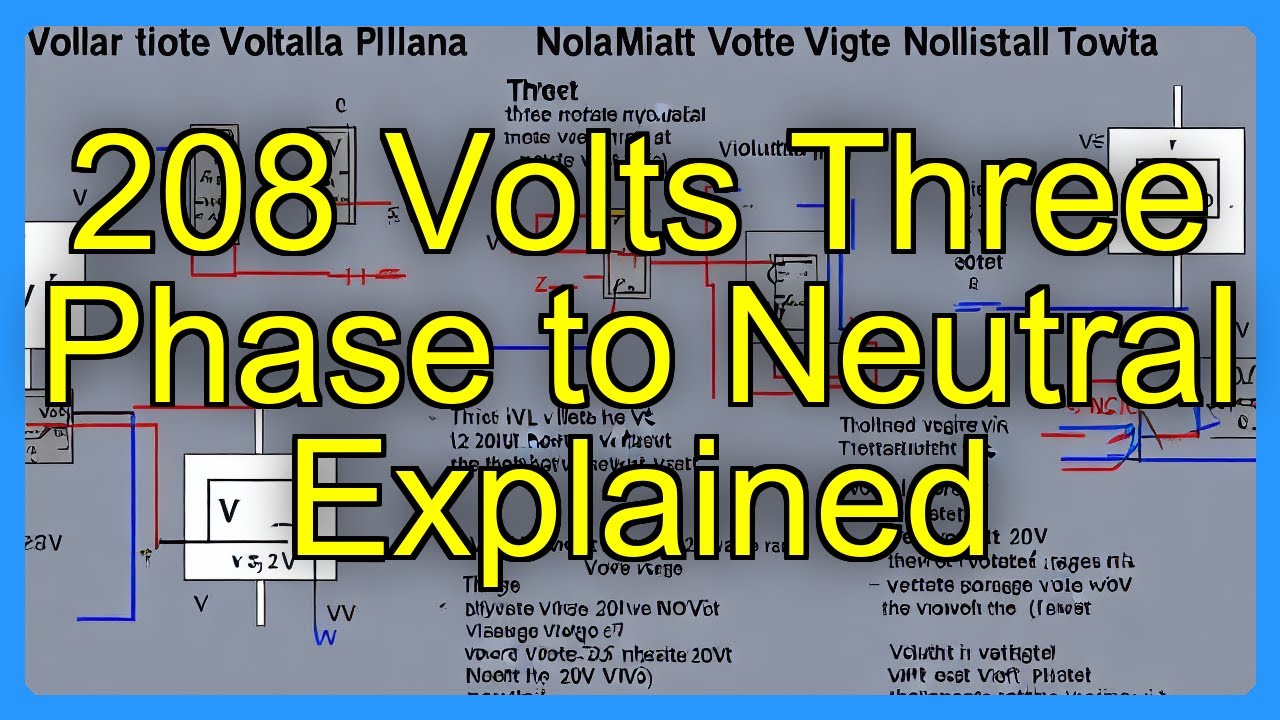 208 Volts Three Phase to Neutral Explained - YouTube