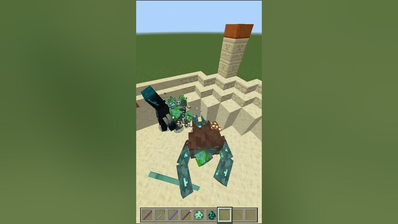 Mutant Vs Wardendrowned Minecraft Minecraftpe Youtube