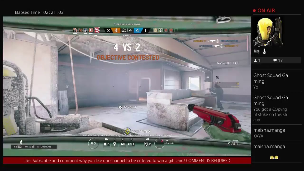 GSG Online(R6 Siege)-1 Year Anniversary Stream! GIFT CARD FREE GIVEWAY ...