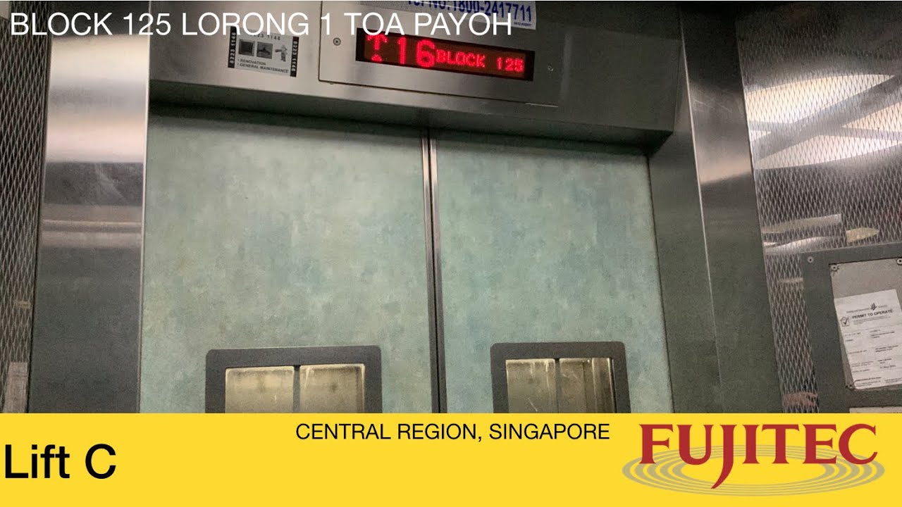 HDB Block 125 Toa Payoh || Fujitec Elevator (Lift C) - YouTube