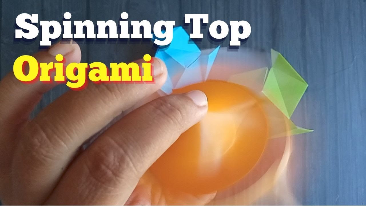 Blow Spinning Top Fun And Easy Origami Paper Craft Youtube