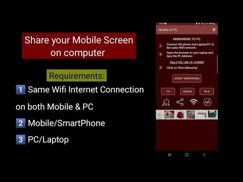 How to share/cast mobile screen to Laptop PC - Mobile Screen Mirroring ...
