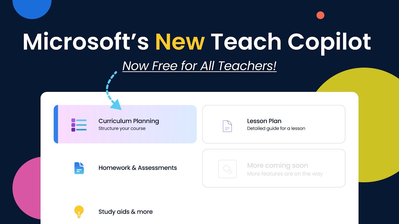 Microsoft’s New Teach Copilot Agent: Now Free for All Teachers! - YouTube