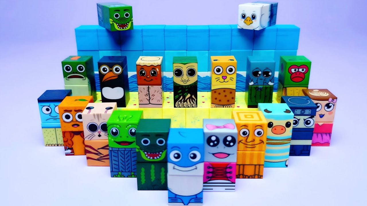 New Italian Brainrot toy Minecraft Magnetic unboxing Build Cubes ...