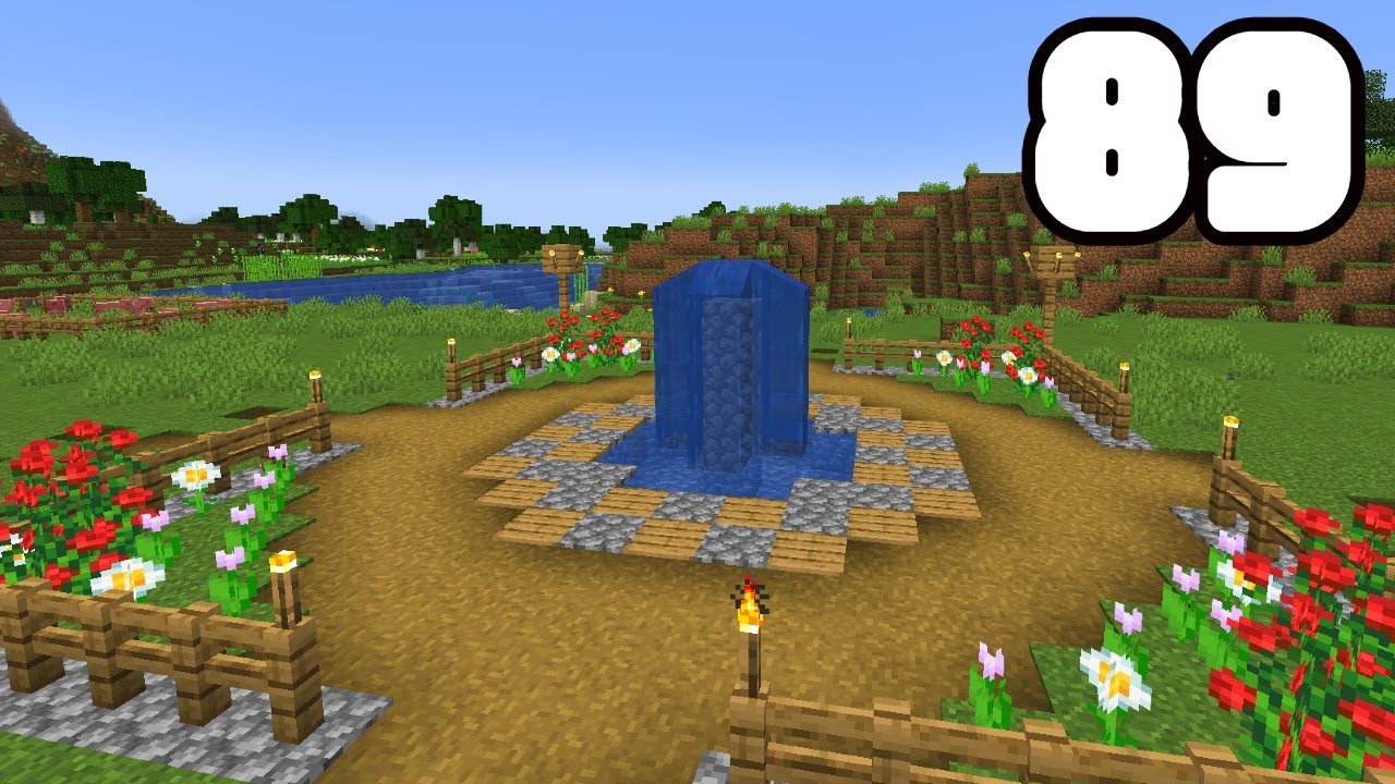Let's Play Minecraft 89 - Town Square COMPLETE! - YouTube