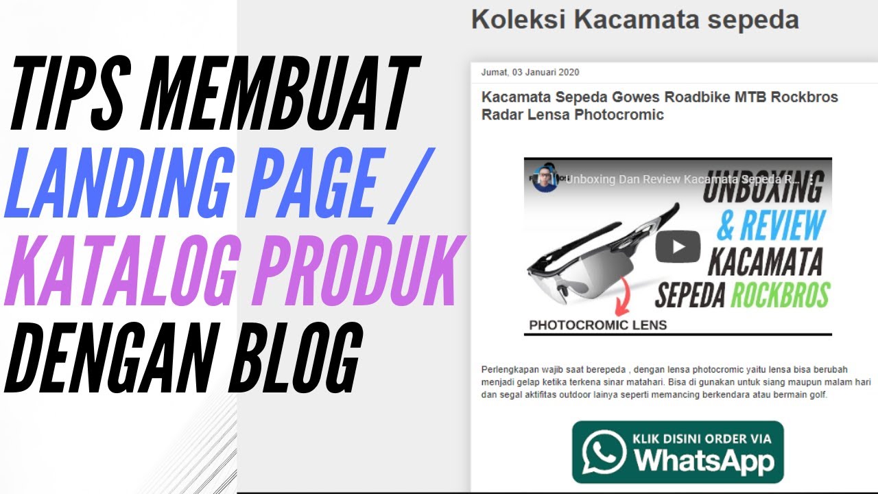Membuat Katalog Produk landing page Jualan Dengan Blogger - YouTube