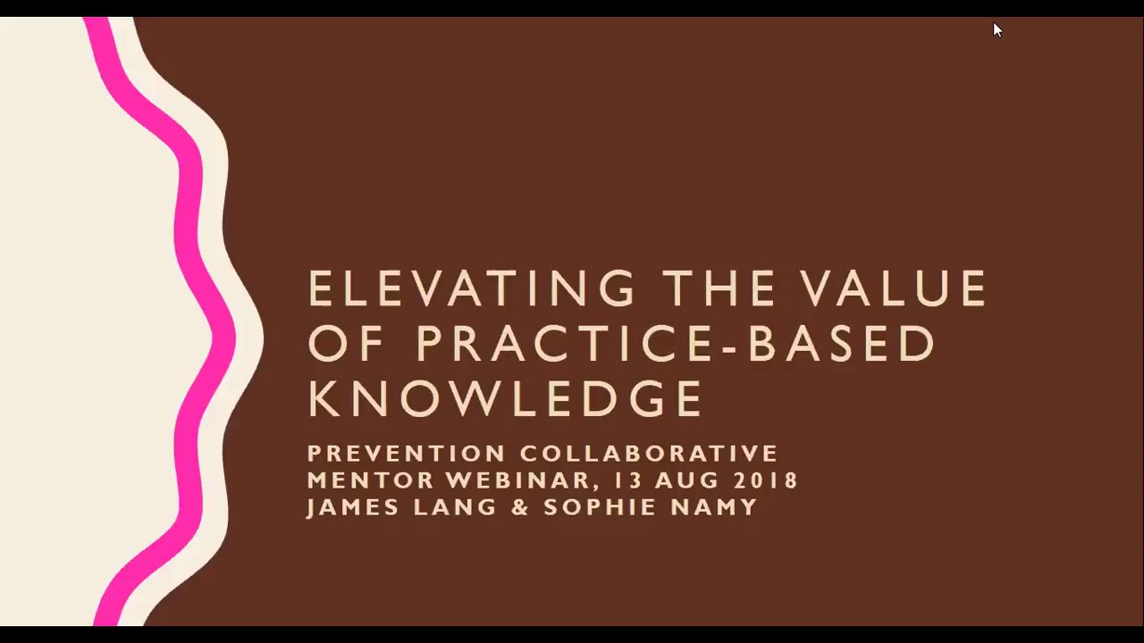 Elevating the Value of Practice-Based Knowledge - YouTube