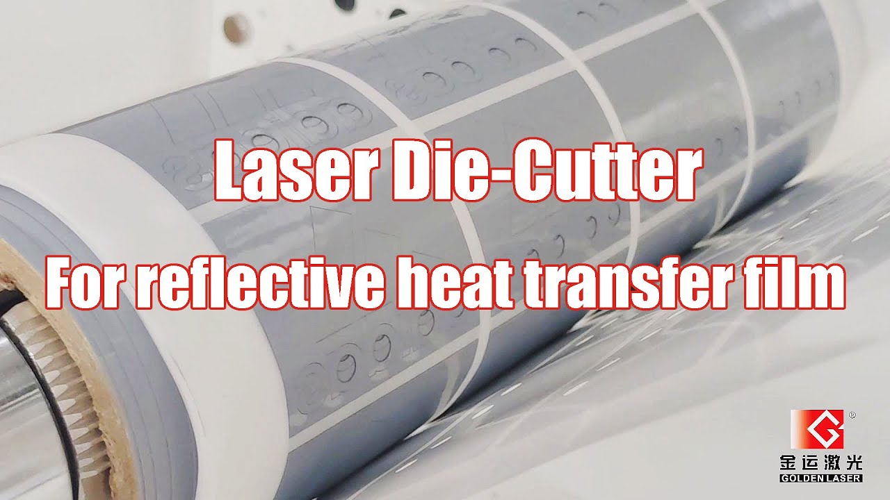 Dual head laser die-cutter for reflective heat transfer film - YouTube