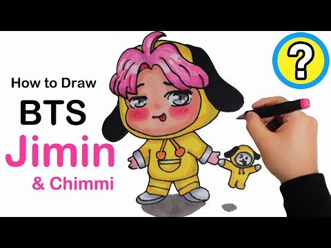 BTS Jimin Drawing Easy   |  BTS Jimin Cartoon Drawing Cute