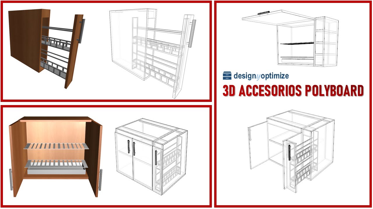 Añadir Accesorios 3D a Los Muebles en Polyboard - YouTube
