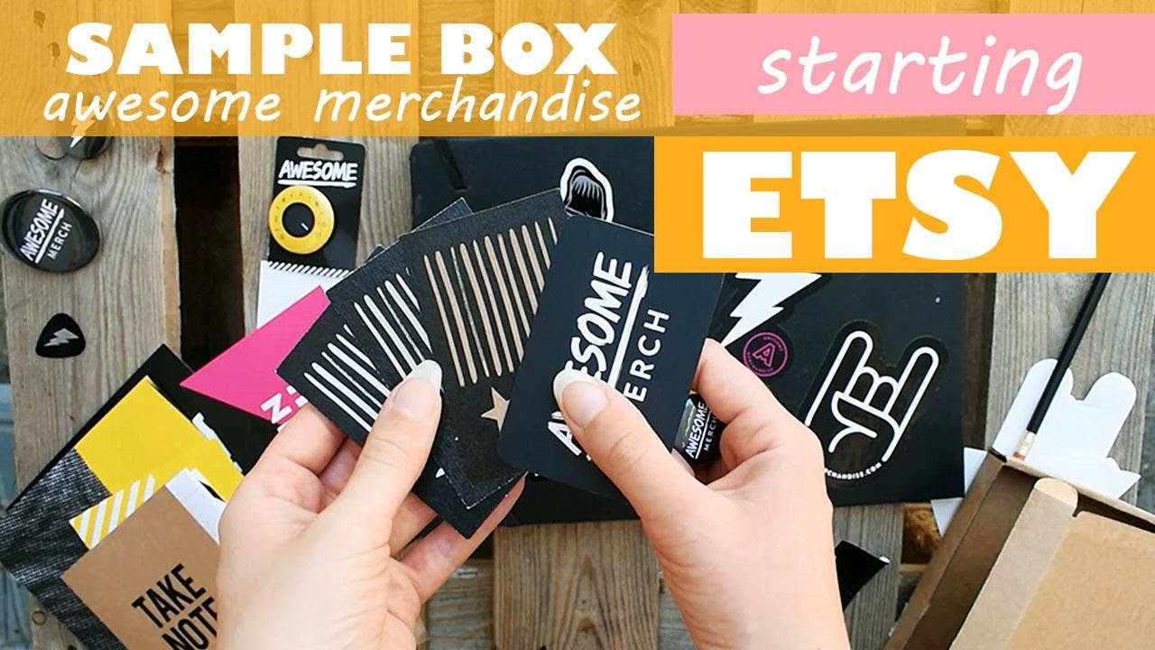 Planning to start an ETSY shop - SAMPLE BOX (Awesome Merchandise) - YouTube
