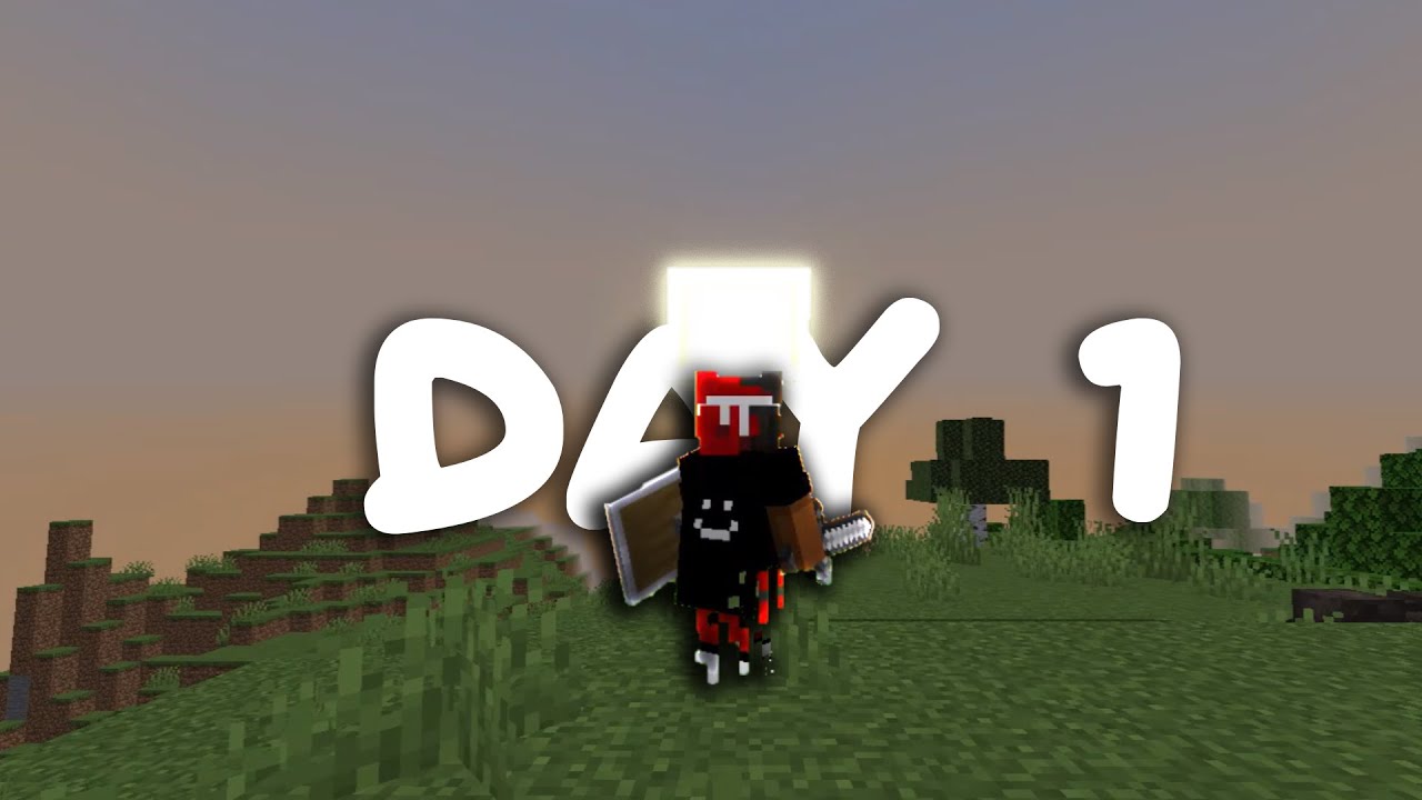Playing Minecraft For 1 Day Everyday -Day 1 - YouTube