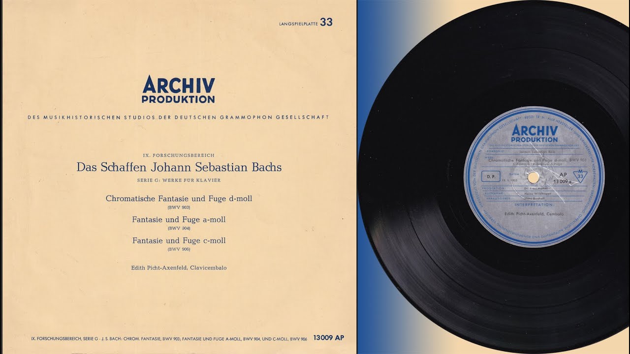 Edith Picht-Axenfeld (harpsichord) Bach: Chromatische Fantasie und Fuge ...