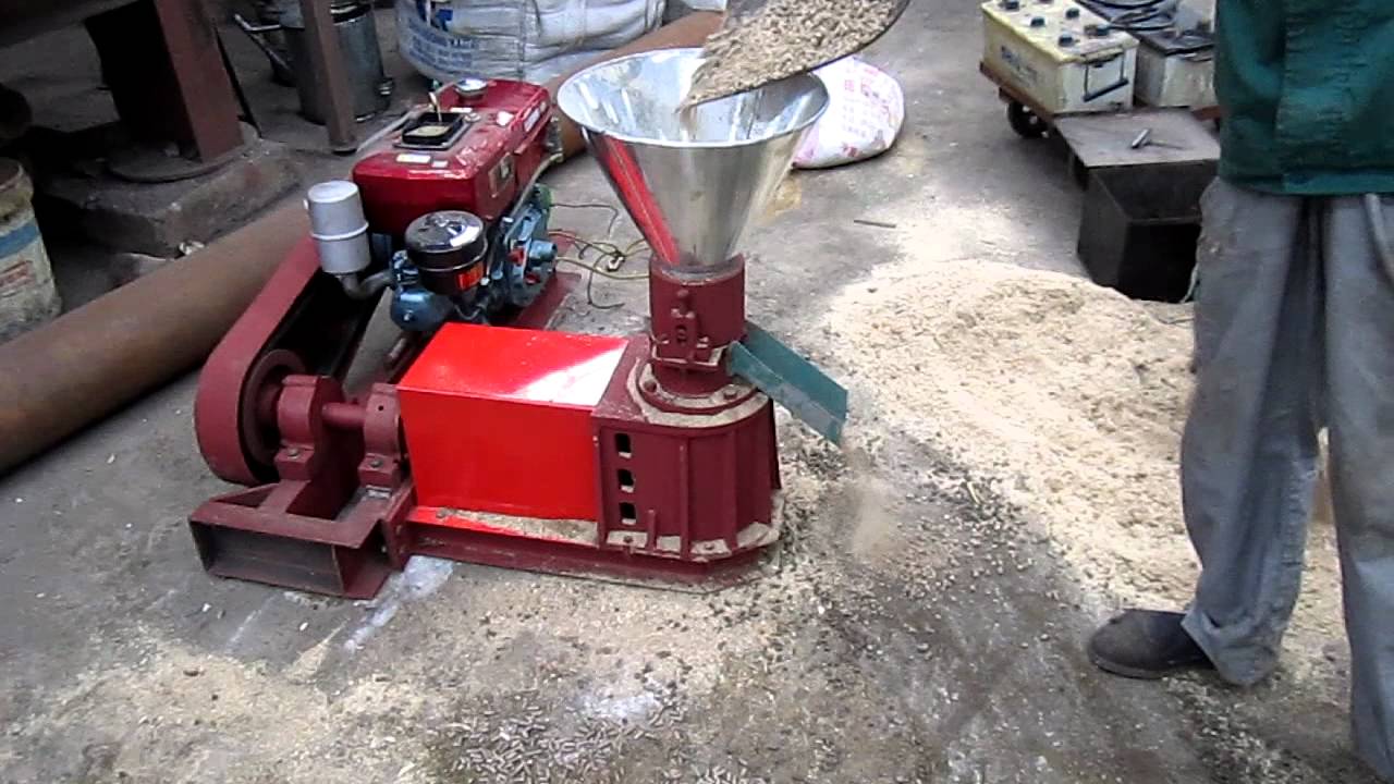 pellet mill grinding - YouTube