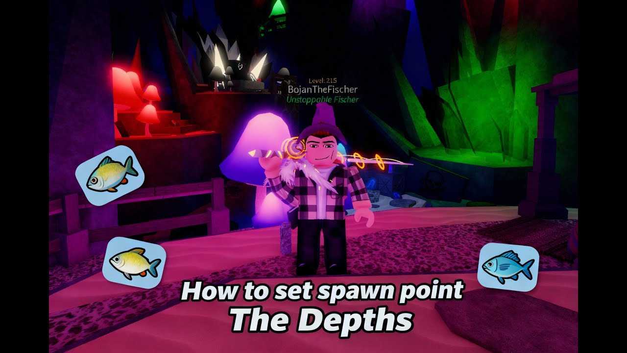 How to set spawn point in The Depths I Game: Fisch - YouTube