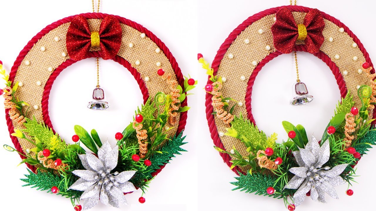 Beautiful DIY Christmas Deacoration Idea! How to Make Christmas Wreath ...