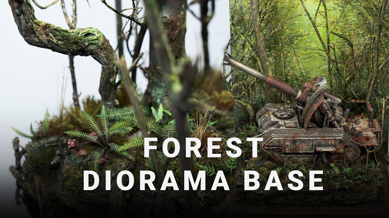 Realistic Forest Base Build – Warhammer Basilisk Diorama - YouTube