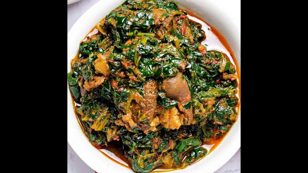 Nigerian Vegetable Soup - Efo riro - Amunututu or Toromoganna, Spinach ...