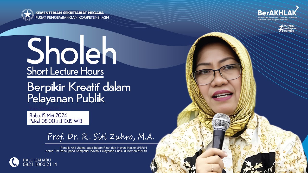 SHOLEH (Short Lecture Hours) bersama Prof. Dr. R. Siti Zuhro - YouTube