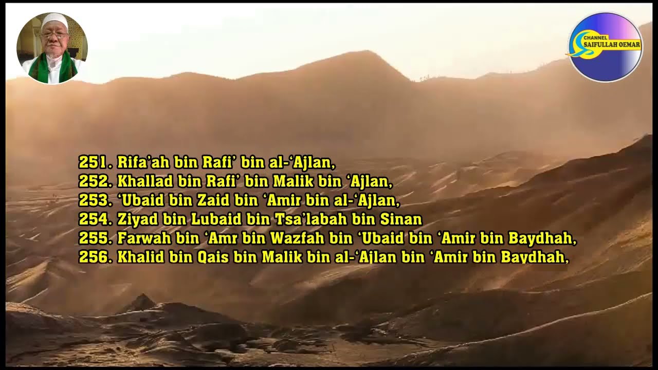 313 Nama Sahabat Nabi Sebagai Ahli Badar - YouTube