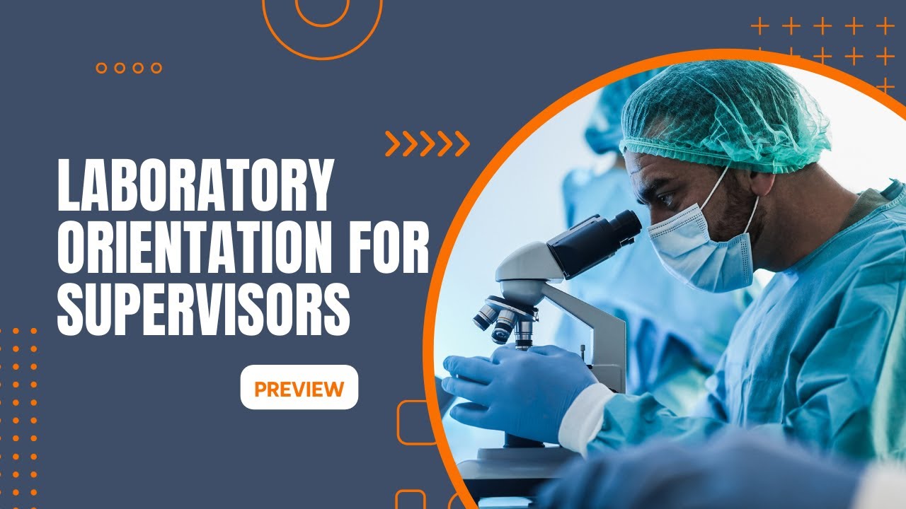 Laboratory Orientation for Supervisors - Laboratory Series (Safety ...