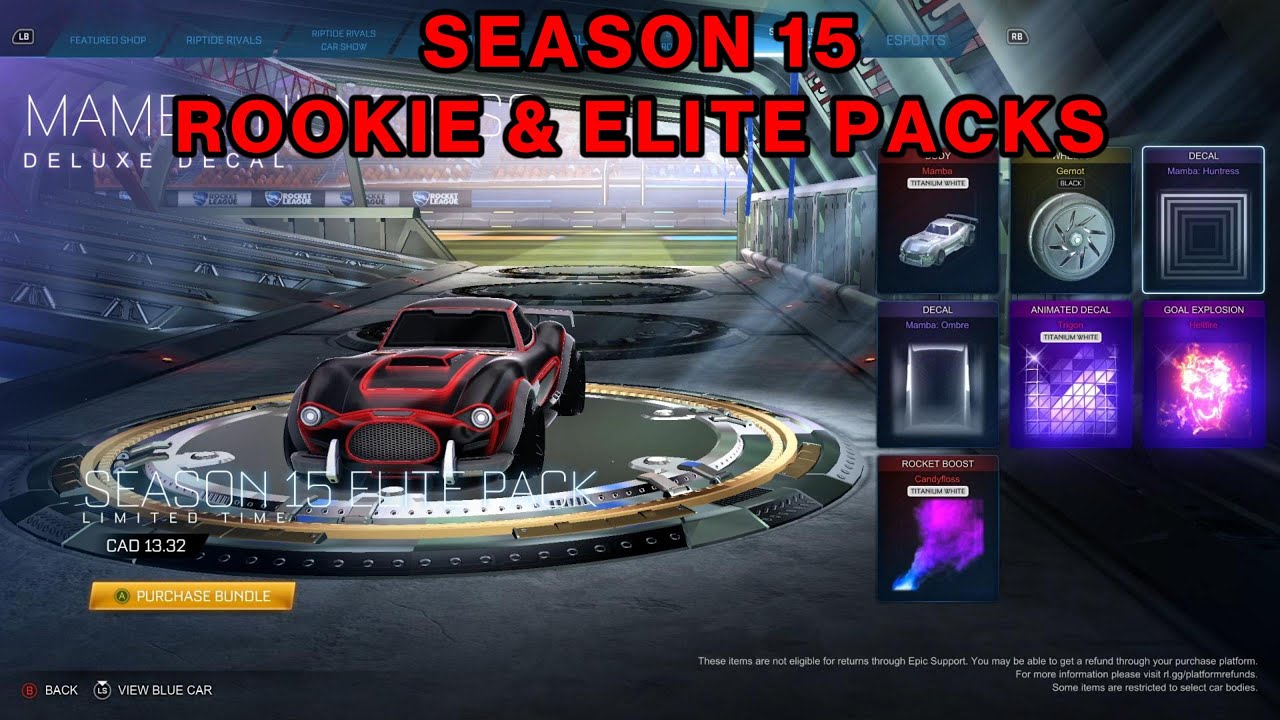 ROCKET LEAGUE: SEASON 15 ROOKIE AND ELITE PACKS! - YouTube