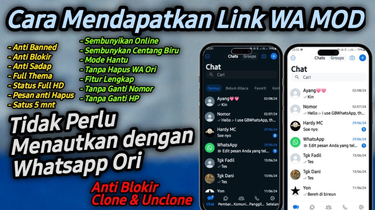 Whatsapp MOD 2024 Cara Instal | Tutorial Lengkap di video ini WA Mod ...