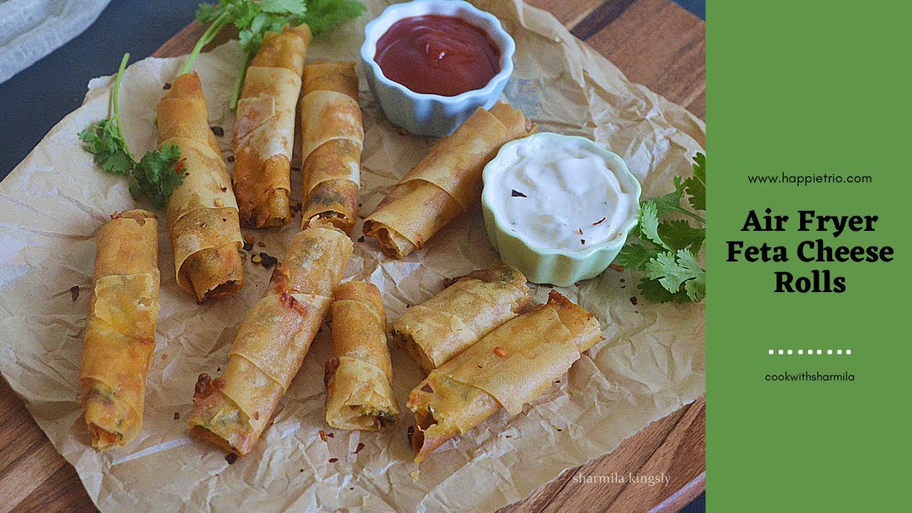Air Fryer Feta Cheese Rolls | Feta Cheese Cigars | Feta Rolls - YouTube