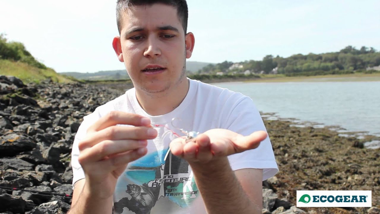 Ecogear AQUA swim shrimp and Oval Tenya jig head EP1 - YouTube